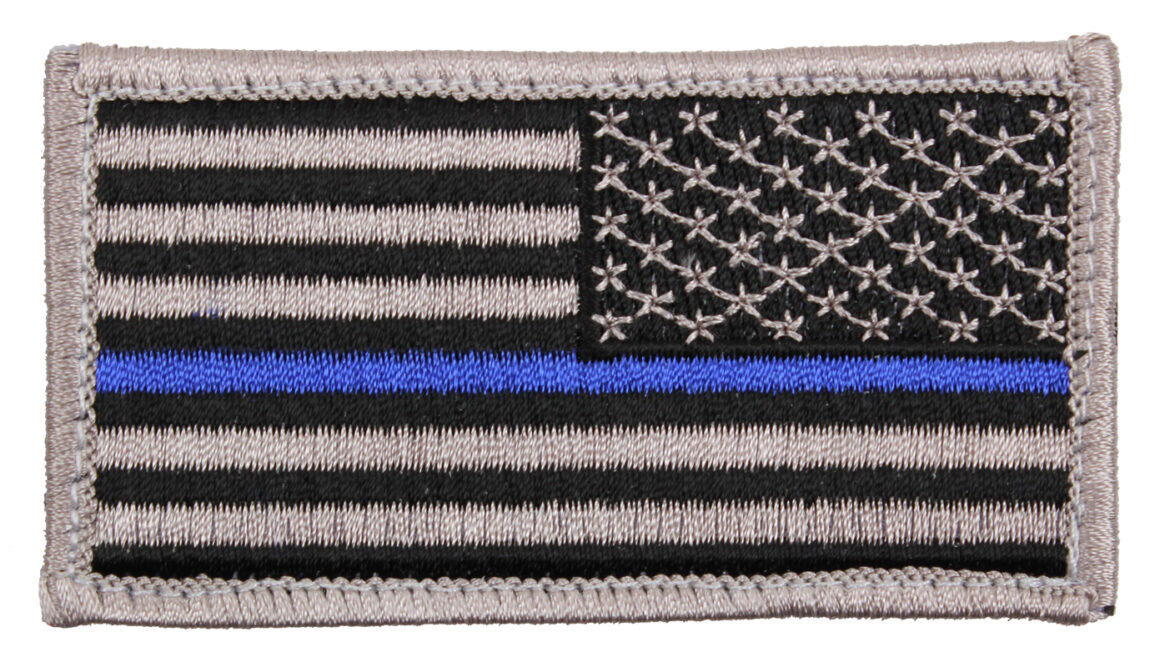 Rothco Thin Blue Line Police U.S. Flag Patch – Hook Back – Universal ...