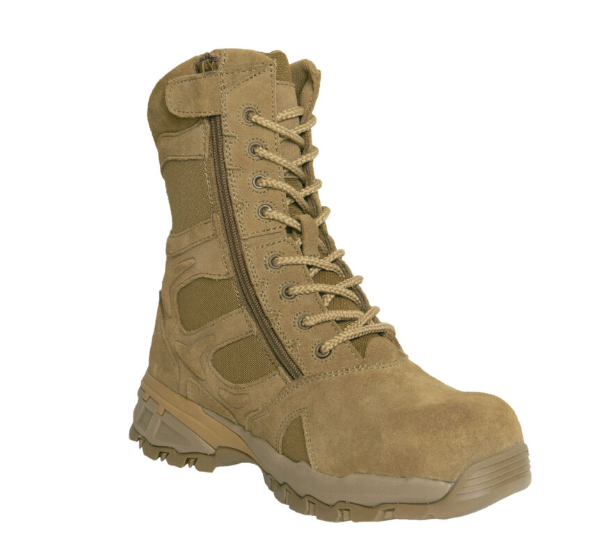 Rothco Forced Entry Composite Toe AR 670-1 Coyote Brown Side Zip ...